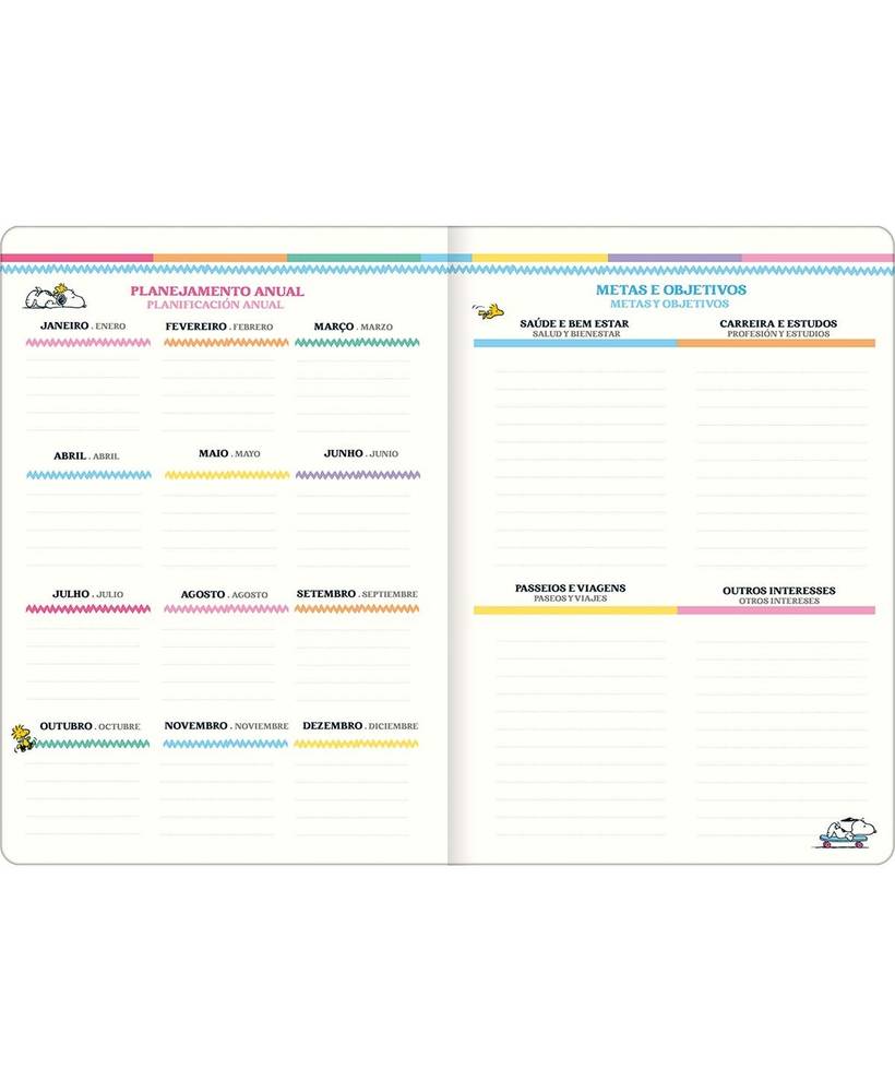 AGENDA COSTURADA SNOOPY M7 - PLANNER - UN - TILIBRA