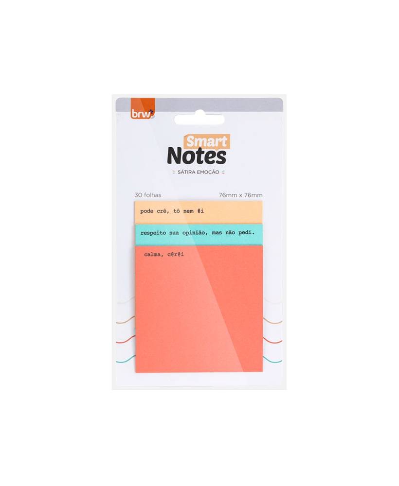 BLOCO ANOTACOES SMART NOTES 30F - 76X76 - BA8010 - UN - BRW