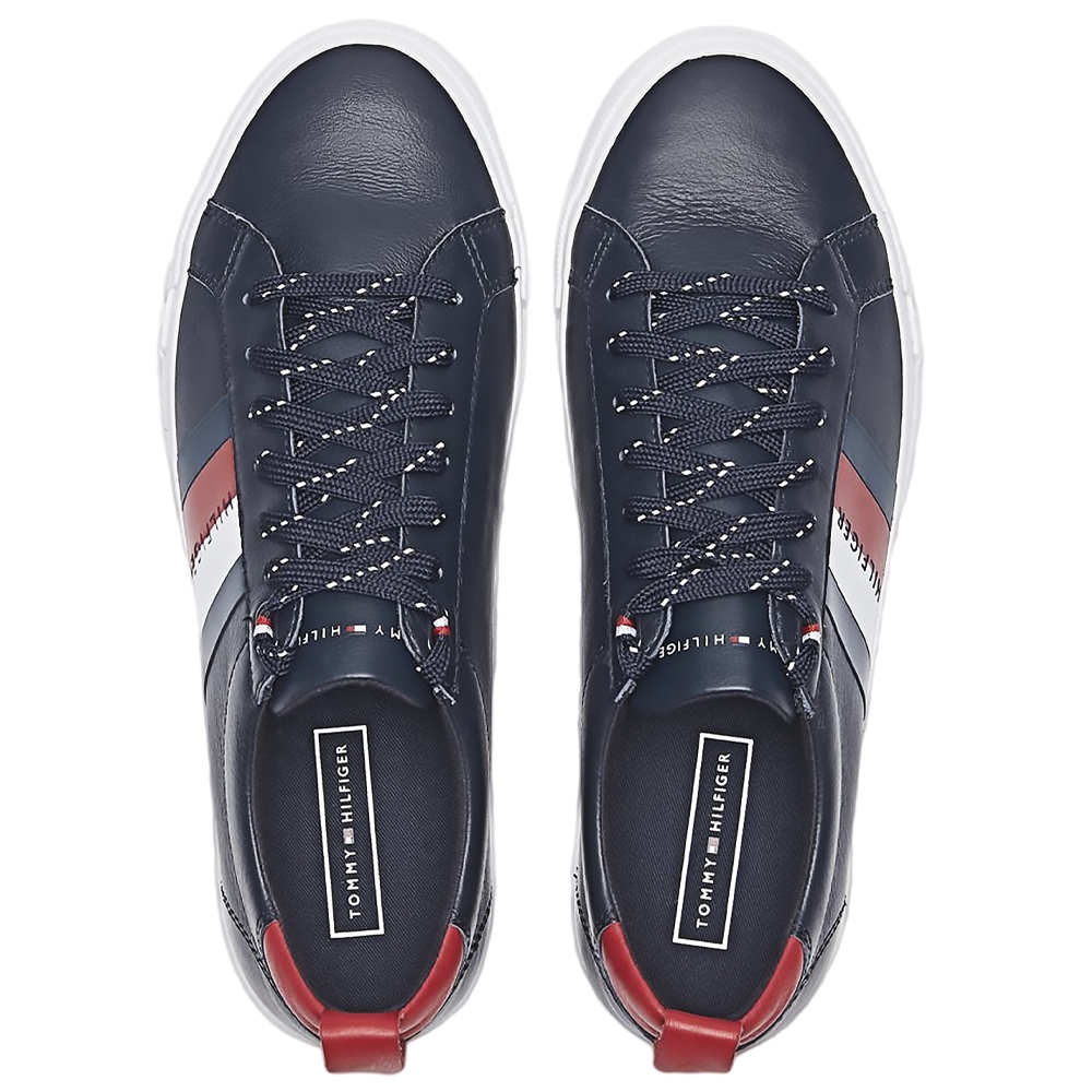 TÊNIS MASCULINO DINO 9A COURO MARINHO TOMMY HILFIGER